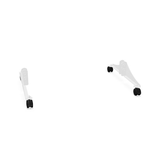 Foot set with wheels for floor screen Götessons
